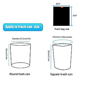 Feiupe 10 Gallon Drawstring Trash Bag Garbage Bag Trash Can Liner,0.9 Mil,90 Count (Black, 10 Gallon)