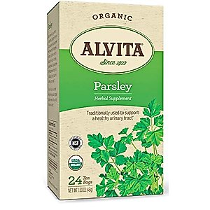 Alvita Teas Organic Herbal Tea Bags, Parsley, 24 Count