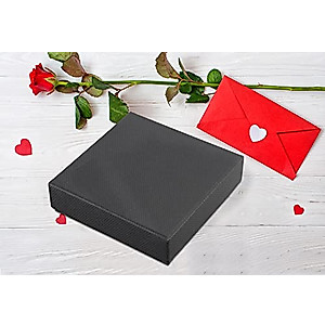 Frantis 20 Pack Jewelry Gift Boxes, Thick Paper Box Bulk for Jewelry Gift Packaging, Bracelet Gift Case with Cotton Filled and Lids-Black