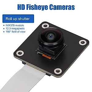 Vifemify Waveshare Camera Module IMX378‑190 190 Degree Wide Angle 12.3MP Fisheye Lens Camera Module for Camera Camera Module