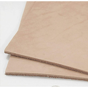 SLC 12"x12" 8-9 Ounce Full Grain Import Vegetable Tanned Tooling Leather Pre-Cut for Carving, Stamping, Dyeing, and Laser Engraving 3.2mm-3.6mm Thickness