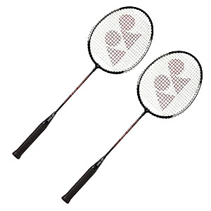 Yonex GR 303 Combo Badminton Racquet with Full Cover, Set of 2 (Black)