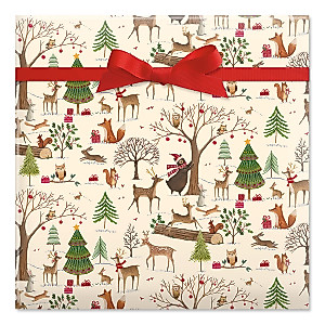 Current Christmas Woods Rolled Wrapping Paper - Premium Jumbo 23-Inch x 32-Foot Gift Wrap Roll, 61 Square Feet Total