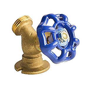 HYDRO MASTER Brass Garden Valve 1/2" FNPT x 3/4" MNH Fit Most Garden Hoses