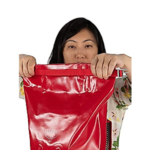 Osprey Transporter 18L Roll Top Waterproof Laptop Backpack, Poinsettia Red