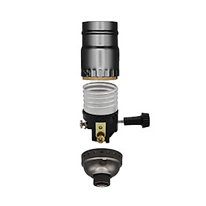 Creative Hobbies Floor Lamp Making Kit - Repair or Rewire Lamps with All Premium Essential Parts, 10 Inch Harp and Extra Long 12 Foot Cord Included (Black)