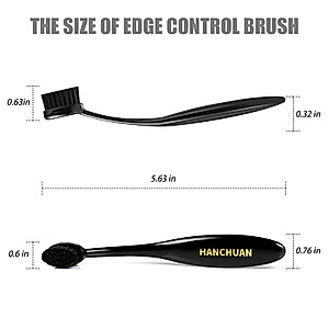 HANCHUAN Precision Styling Brush for Natural Hair - Portable Edge Control and Bristle Brush