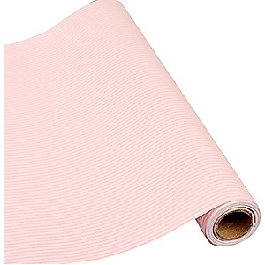 Pink Stripe Contact Paper Self Adhesive Shelf Drawer Liner Peel and Stick Wallpaper for Kitchen Countertops Living Room Bedroom 17.7" x 78.7"