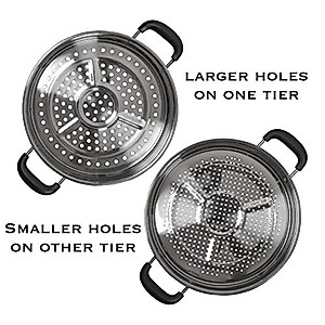 Concord 30 CM Stainless Steel 3 Tier Steamer Pot Steaming Cookware - Triply Bottom