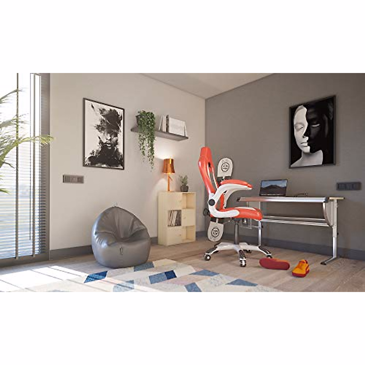 Furinno Pasir 3 Tier Shelf with 3 Door/Round Handle, Steam Beech