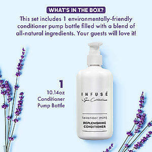 Terra Pure Infuse Lavender Mint Conditioner | Spa Collection | Hotel Amenities in Pump Bottle | 10.14 oz. / 300 ml (Single Bottle)