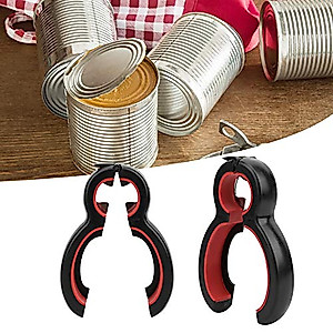 2Pcs 6‑In‑1 Can Opener Jar Opener Bottle Opener Multifunctional Bottle Opener Kitchen Handheld Gadgets