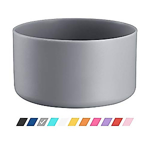 Vmini Protective Silicone Boot, Compatible with Hydro Flask and More Water Bottles, Anti-Slip Bottom Sleeve Cover (32-40 oz, Grey)