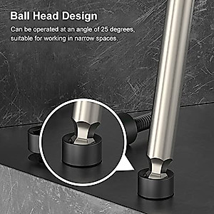 7pcs Metric Ball End Hex Screwdriver Bit Set Magnetic Ball Head Allen bits 2MM 2.5MM 3MM 4MM 5MM 6MM 8MM 1/4 Inch Hex Shank 65MM Length