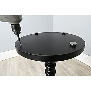 Shepherd Hardware 9451 1-1/4-Inch Threaded Stem Furniture Glides, 1/4-Inch Stem Diameter, Metal Base with Rubber Cushion, 4-Pack,Silver