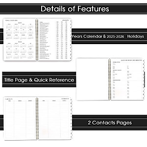 Planner 2023-2024 - Academic Planner 2023-2024 from Jul.2023 - Jun.2024, 2023-2024 Planner Weekly & Monthly with Tabs, 8" x 10", Flexible Cover, Thick Paper, Twin-Wire Binding, Perfect Daily Organizer - Black