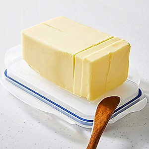 LocknLock Easy Essentials Food Storage lids/Airtight containers, BPA Free, Butter-25 oz, Clear