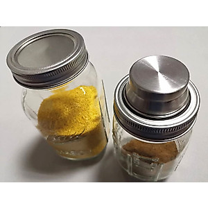Mason Jars Shaker Lids Regular Mouth Sealing Lids for Mix Spices Canning Jar Lid Set of 4