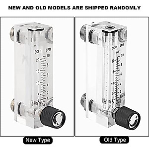 Gas Flow Meter,Boxwizard Oxygen Flow Meter Lzm6T Acrylic Pmma Adjustable Panel Type Gas Flowmeter 1~10Lpm 1/4"Bsp M18x1.5 Flow Meter Gas Acrylic