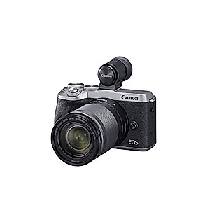 Canon Mirrorless Camera [EOS M6 Mark II] for Vlogging + EF-M 18-150mm Lens + EVF Kit|CMOS (APS-C) Sensor| Dual Pixel CMOS Auto Focus| Wi-Fi |Bluetooth| 4K Video, Silver