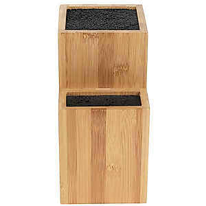 Mantello Knife Holder- Universal Knife Holder- Bamboo Wood Kitchen Knife Holder, Extra Large Knife Storage, Universal Knife Block