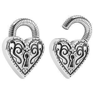 PUNKYOUTH 2PCS Ear Weights For Stretched Ears Heavy Weighted Gauges Stainless Steel 2g 4g Dangle Gauge For Women Men Ear Hanger Stretcher Piercings