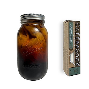 CoffeeSock ColdBrew Filter - GOTS Certified Organic Cotton Reusable Coffee Filter (CB64-01)