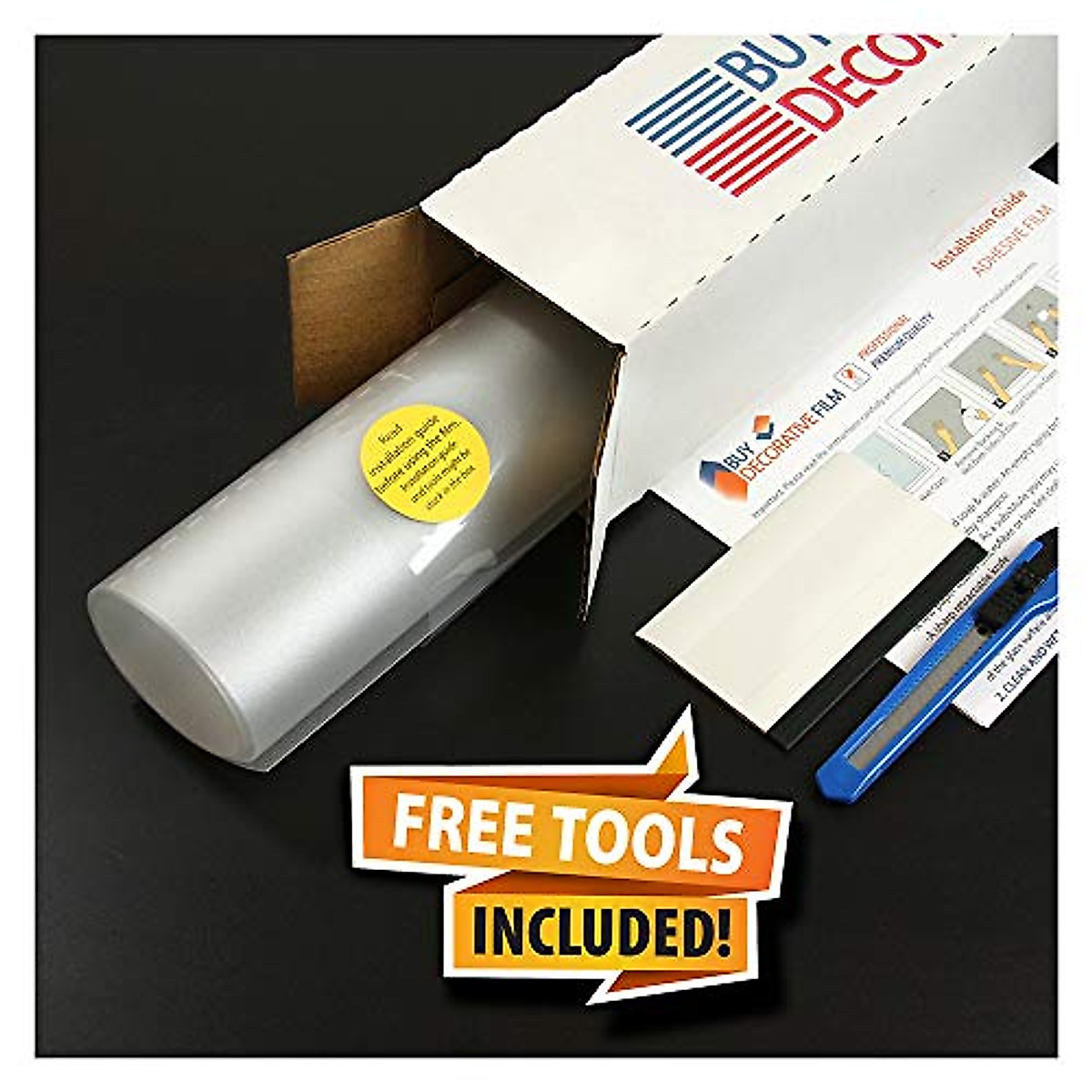 BDF 1PFR Window Film Frosted Privacy Static Cling Non-Adhesive (Opaque) - 36in X 14ft