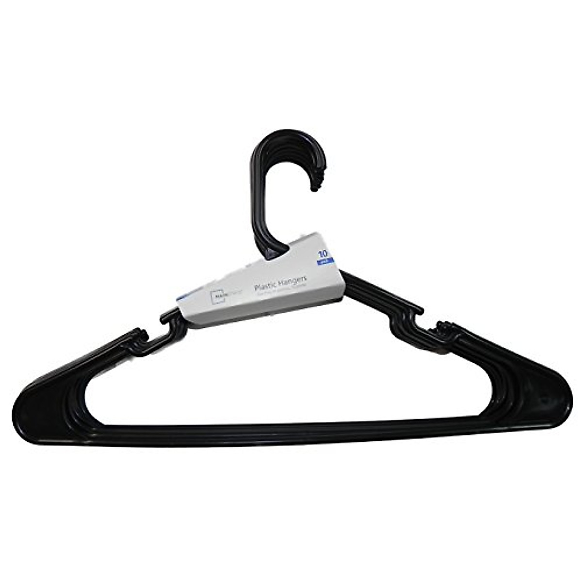 Mainstay 10-Pack Black Plastic Hangers