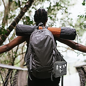 Travel Laundry Bags with Handles and Carabiner, Foldable Travel Laundry Bags for Dirty Clothes, 24"L X 21"W Dirty Laundry Travel Bag with Drawstring Closure, Lightweight Travel Accessories