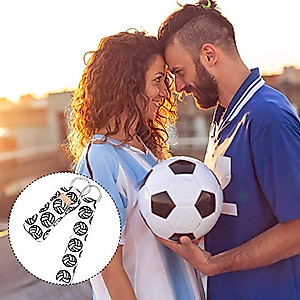 20 Pcs Volleyball lipstick Holder Keychains Lanyard Set, Include Lipstick Holder Keychains Volleyball Pattern Sport Theme Portable Lipstick Holder and Wristlet Keychain Lanyard for lipstick(White)