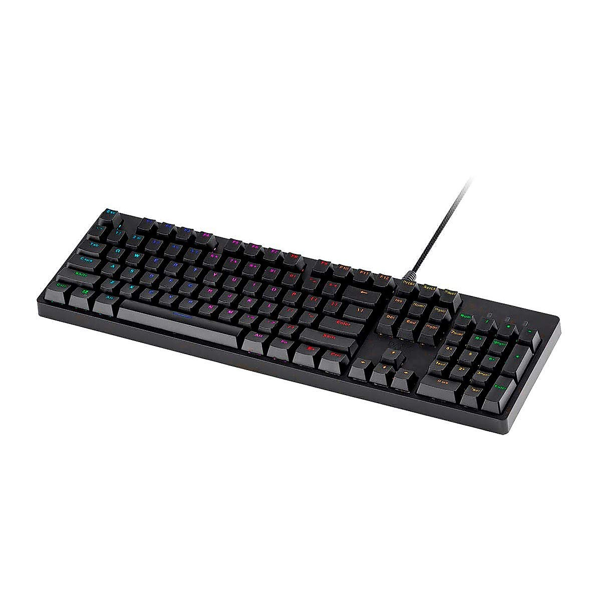 Monoprice Dark Matter Collider Mechanical Gaming Keyboard - Cherry MX Red, Full RGB Customization, Wired, Full N-Key Rollover