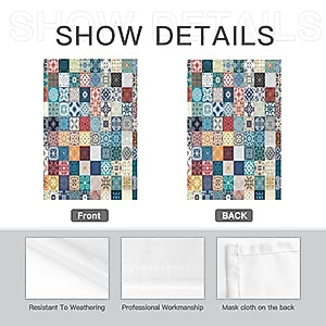 Double-sided garden flag Talavera Mexican Tiles Outdoor Flag Garden Flag Yard Outdoor Decoration （12×18in）.