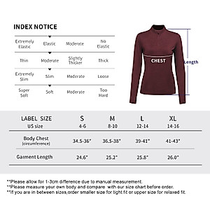 Womens Quarter Zip Pullover Athletic Long Sleeve(Plum,M)