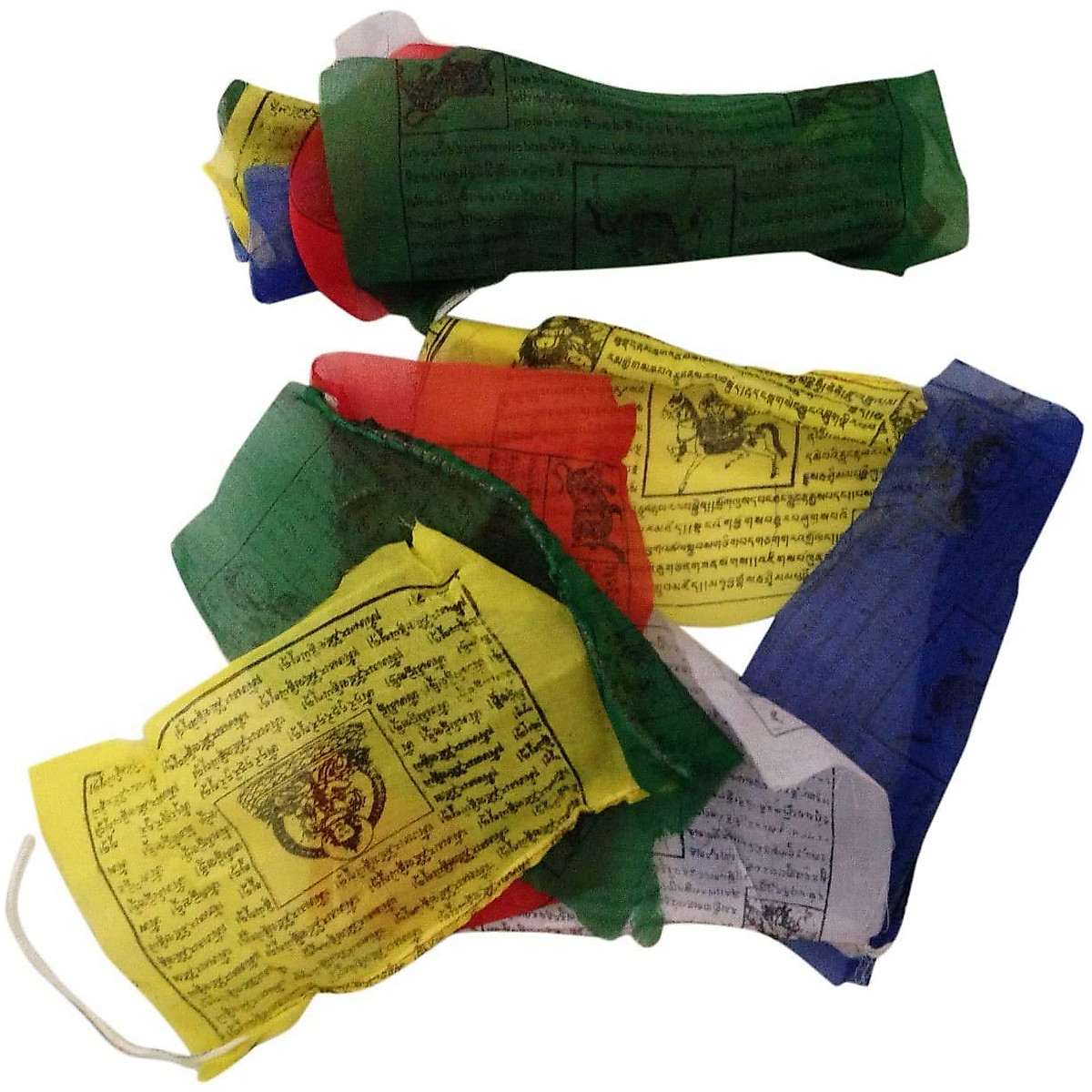 Cosynee Handmade Tibetan Buddhist Prayer Flag, Handmade Tibetan Affirmation Prayer Flags, Himalayan Flags (set of 2)