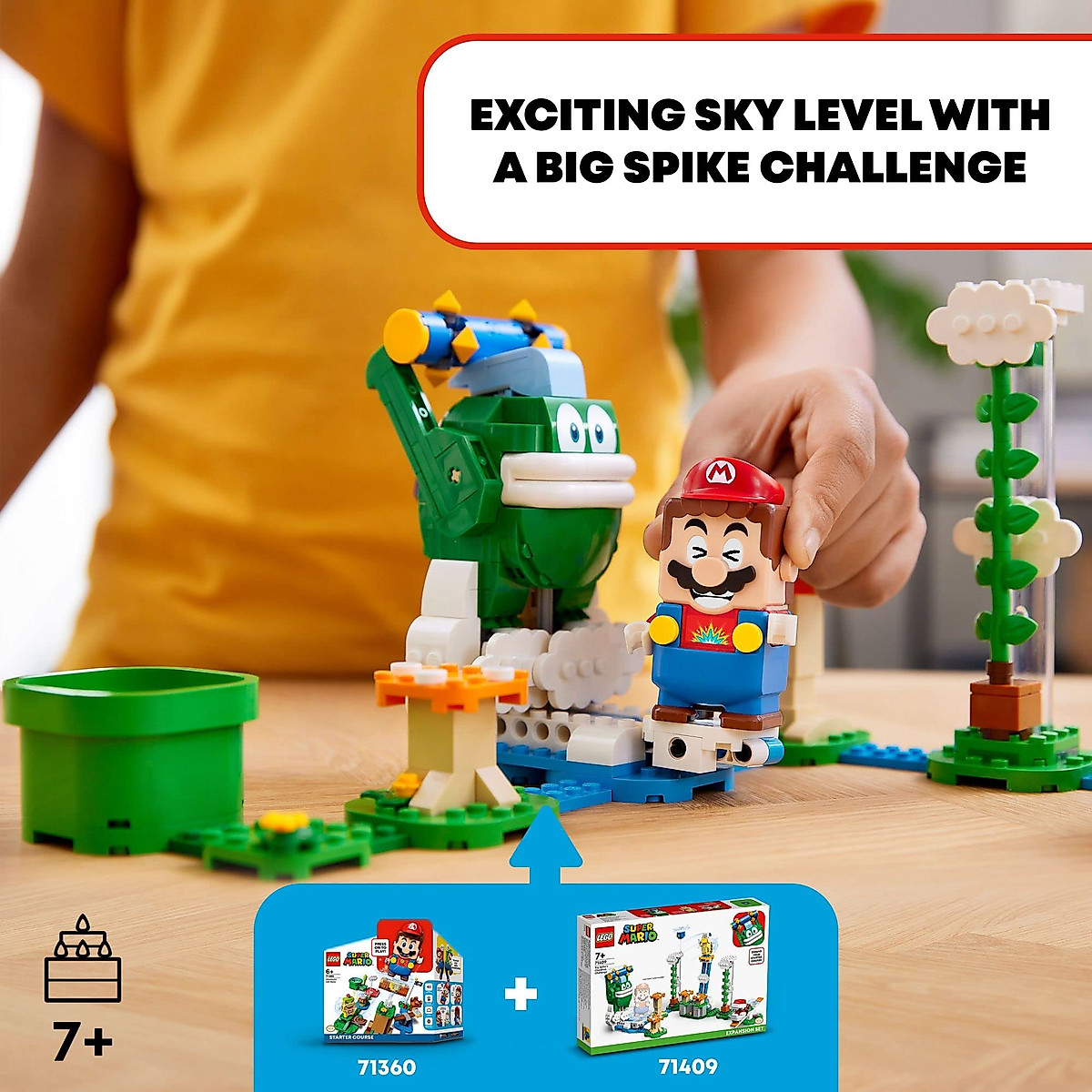 LEGO Super Mario Big Spike’s Cloudtop Challenge Expansion Set 71409, Collectible Toy for Kids with 3 Figures Including Boomerang Bro and Piranha Plant
