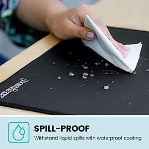 Perixx DX-1000M Waterproof Gaming Mouse Pad with Stitched Edge - Non-Slip Rubber Base Design for Laptop or Desktop Computer - M Size 9.84x8.27x0.08 Inches