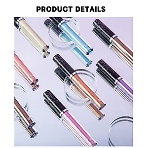 Sliver Gray Glitter Liquid Eyeshadow Stick, Metallic Shimmer High Pigmented Eyeshadow Gel Stick Shiny Glitter Eyeshadow Tube Long-lasting Waterproof Quick Drying Eyeshadow, Creates Smokey Eye Makeup & Multi-dimensional Eye Makeup (Sliver Gray)