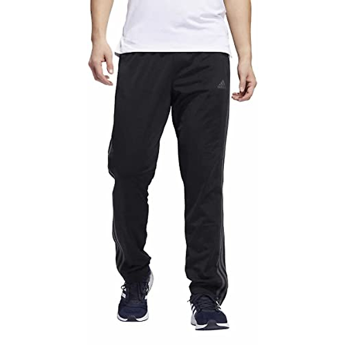adidas Mens Midweight Essential Tricot Zip Track Pants (as1, Alpha, m, Regular, Regular, Black/Grey Six)