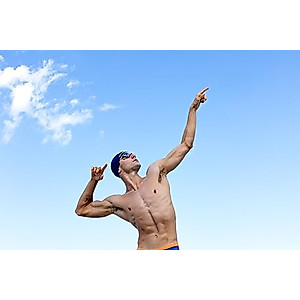 Arena Python Racing Swim Goggles for Men and Women, UV Protection, Anti-Fog, Dual Strap, Mirror Lens, Copper/White