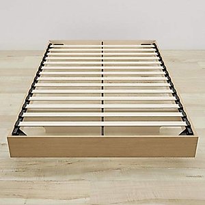 Nexera Nordik Queen Size Platform Bed, Natural Maple.