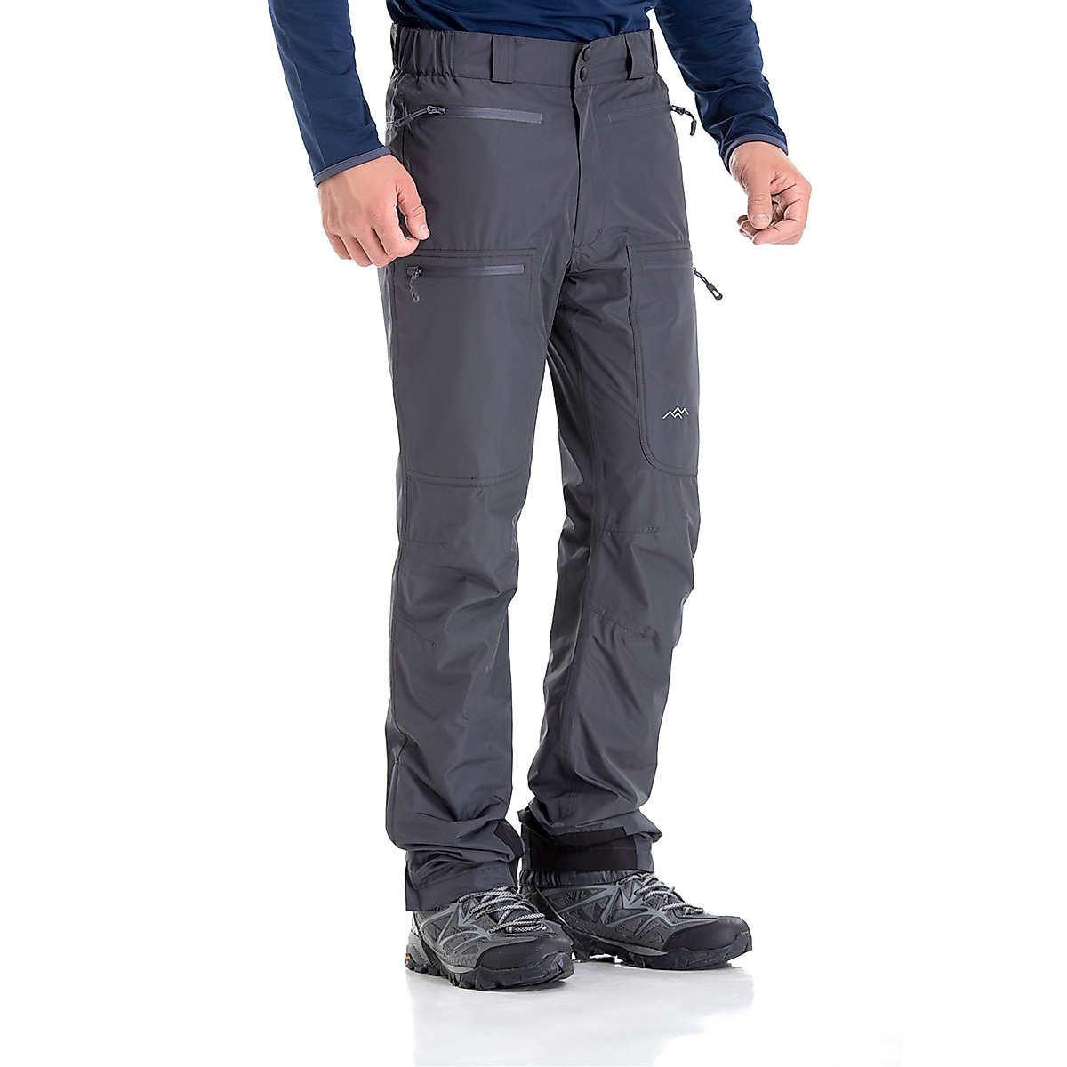TRAILSIDE SUPPLY CO. Mens-Ski-Snow-Snowboard-Pants, Wind/Waterproof, Insulated, M, Grey