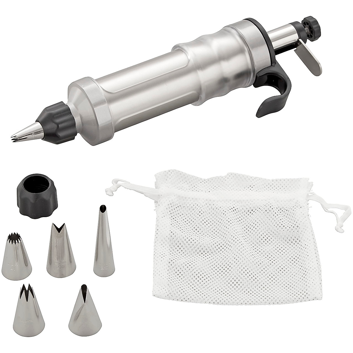 Wilton Dessert Decorator Pro - Easy to Use One Handed Plunger Smoothly Pushes Icing to Decorate Baked Treats or Appetizers Like Deviled Eggs, 10-Piece