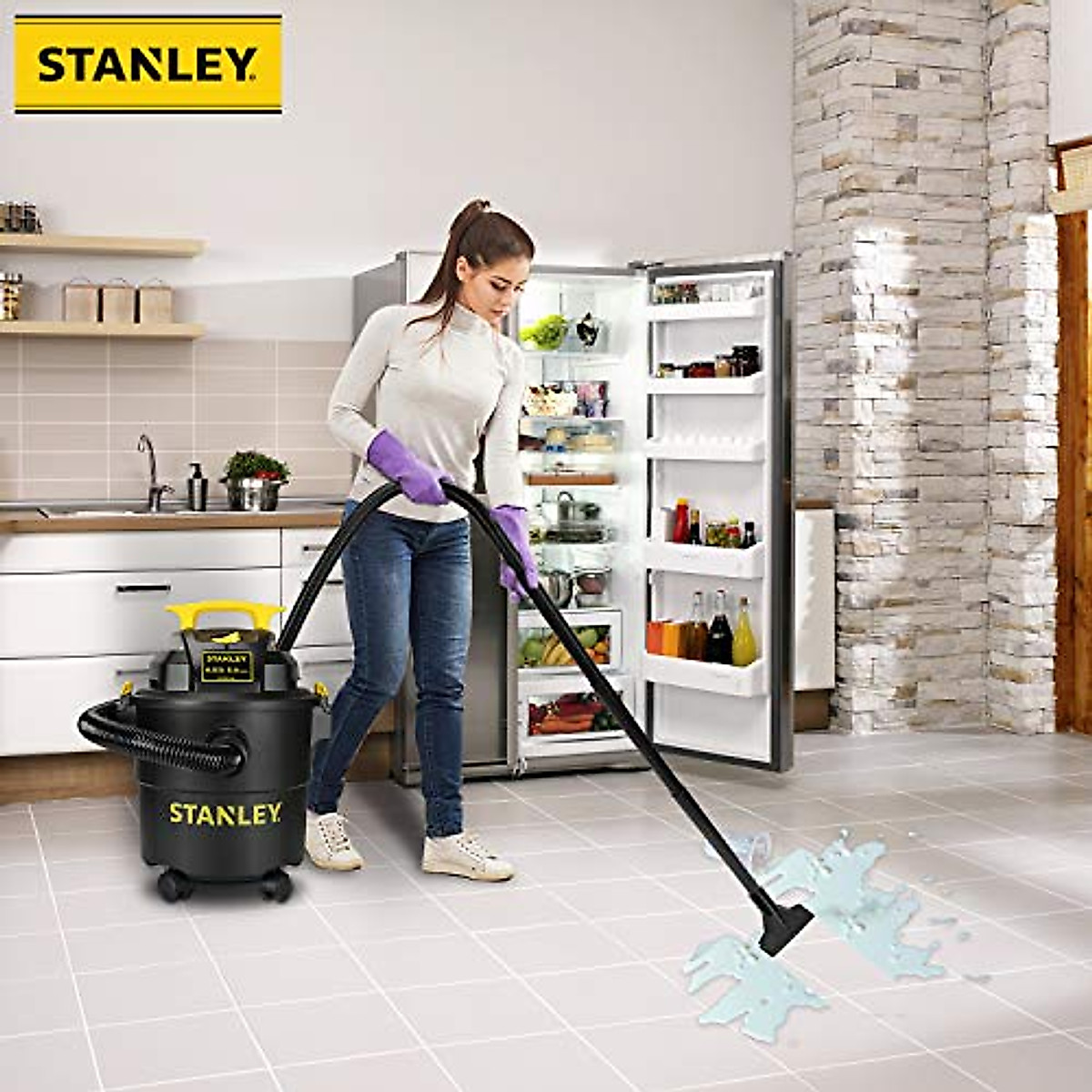 Stanley SL18115P Wet/Dry Vacuum, 5 Gallon, 4 Horsepower, 4.0 HP AC, Black