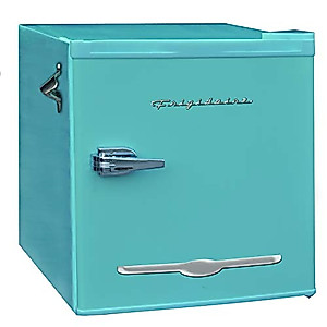 Frigidaire EFR176-BLUE 1.6 cu ft Blue Retro Fridge with Side Bottle Opener. for The Office, Dorm Room or Cabin