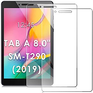 DETUOSI 2-PACK Screen Protector for Samsung Galaxy Tab A 8.0" 2019 (SM-T290/T295/T297),Ultra-Clear/Case Friendly/Touch Sensitive/Bubble Free/Anti-Scratch Mica Galaxy Tab A 8.0" 2019 Tempered Glass