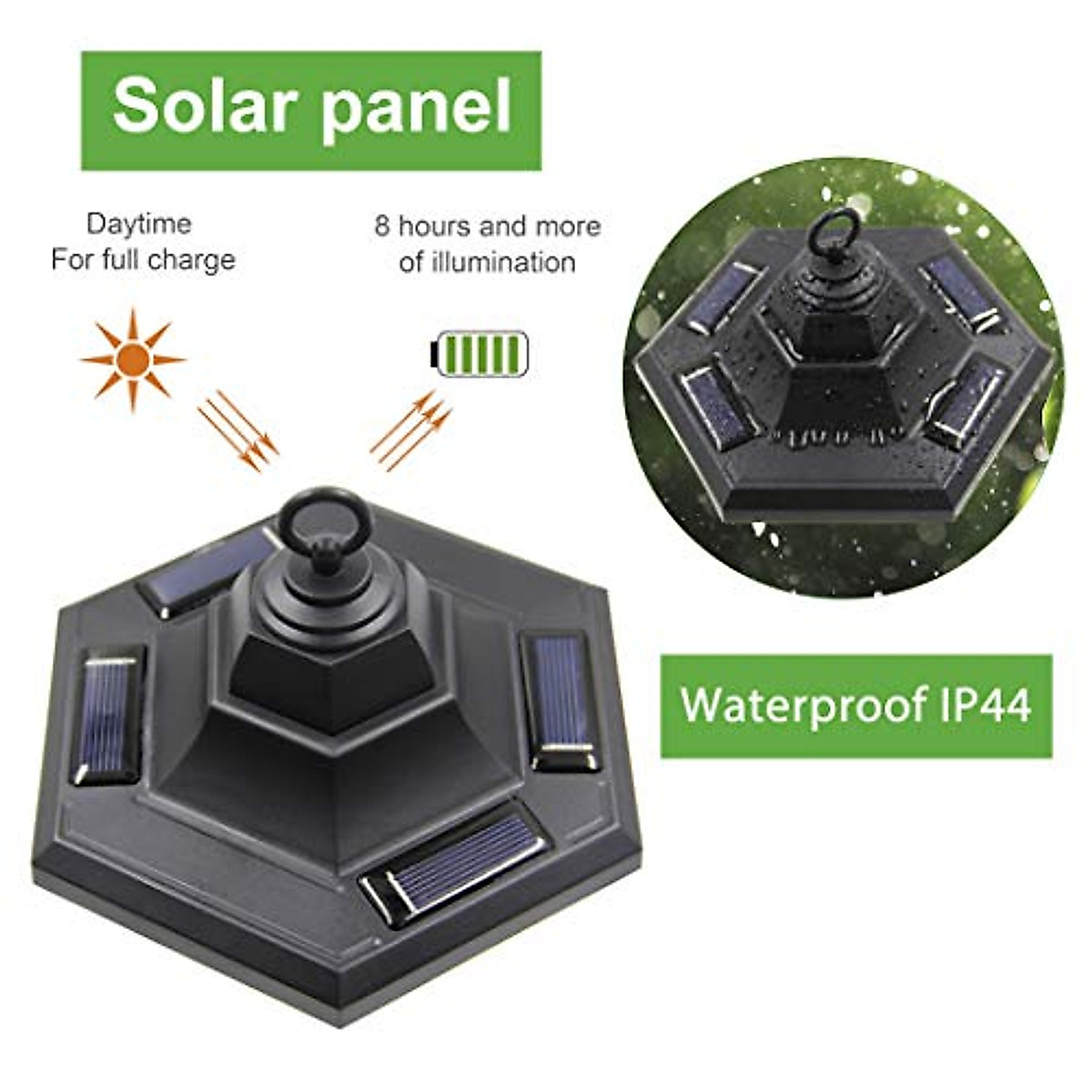 MAGGIFT Upgrade Hanging Solar Lights Garden Decorations, 37.8 Inch Dual Use Shepherd Hook Lights with 2 Shepherd Hooks Outdoor Yard Front Porch Decor Solar Coach Lights, 2 Pack