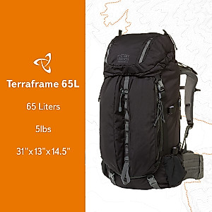 Mystery Ranch Terraframe 3-Zip 65 Backpack - For Serious Backpackers, Deep Sea, Medium
