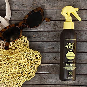 Sun Bum Sea Spray|Texturizing and Volumizing Sea Salt Spray | UV Protection With a Matte Finish | Medium Hold | For All Hair Types | 6 FL OZ Bottle, Clear (80-41025)
