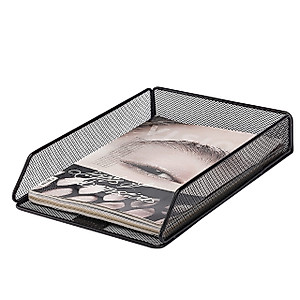 Mr. Pen Mesh Desk Organizer - Single Tray with Letter Tray, File Holder for Desk Paper Management